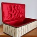 Vintage Woven Red Sewing Box Mid Century 1960s, Retro Sewing Basket ...