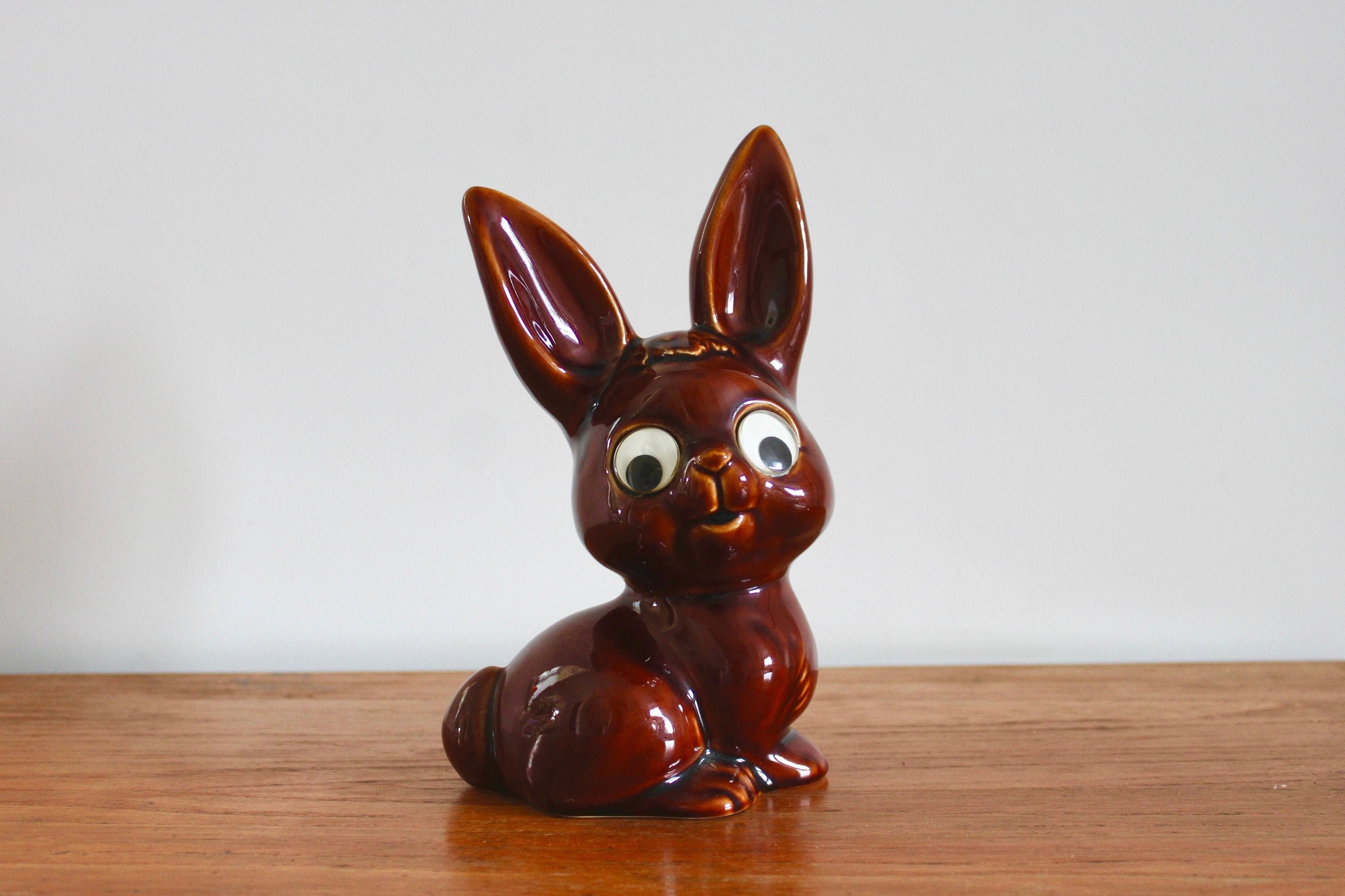 RARE Kitsch Rabbit Money Box With Googly Eyes 1960s Price - Etsy