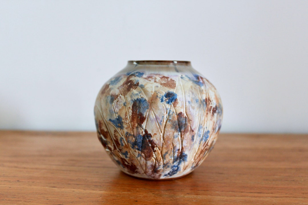 Vintage Hand Made Terracotta Vase With Etched Details, Made in Corfu ...