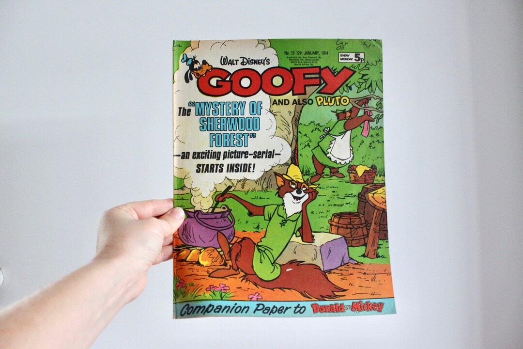 Retro Walt Disney Goofy and Also Pluto the Mystery of Sherwood Forest ...