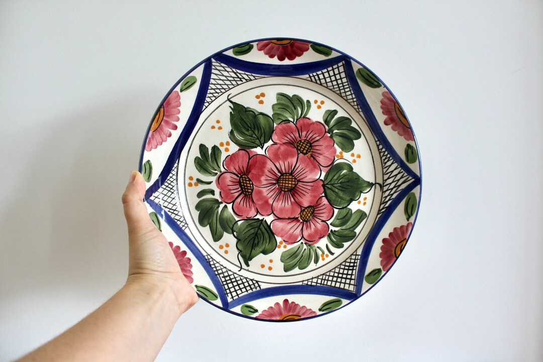 Decorative Hand Painted Spanish Floral Plate Decorative Serving Plate ...