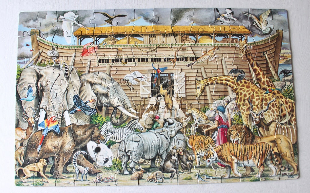 Illustrated the Story of Noahs Ark Puzzle Puzzle for - Etsy