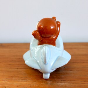 Kitsch Bear in a Plane Money Box Money Bank, Kitsch Money Box, Ceramic ...
