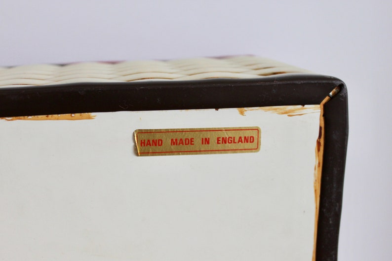 Vintage Woven Red Sewing Box Mid Century 1960s Retro Sewing - Etsy