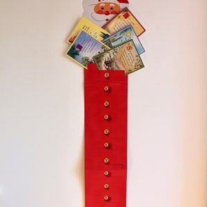 Retro Santa Cardboard Christmas Card Holder Vintage Christmas ...