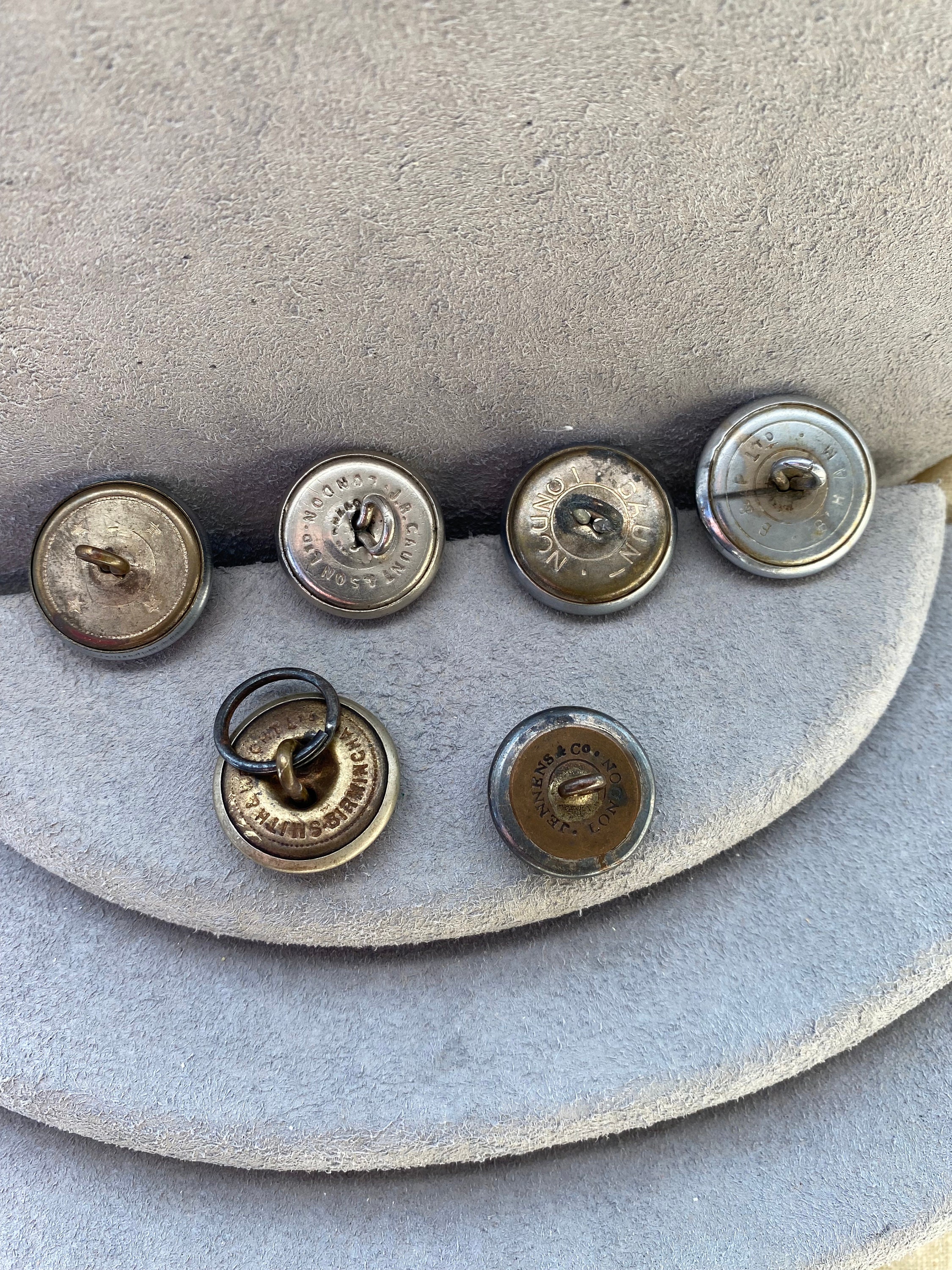 6 Antique Uniform Buttons - Etsy