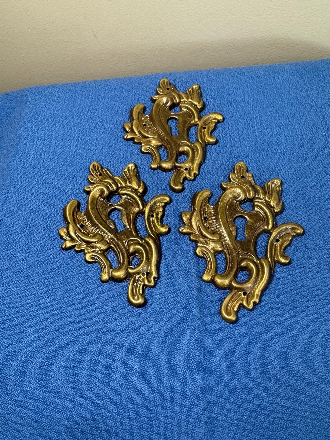 3 Key Hole Gold Escutcheons for Door - Etsy