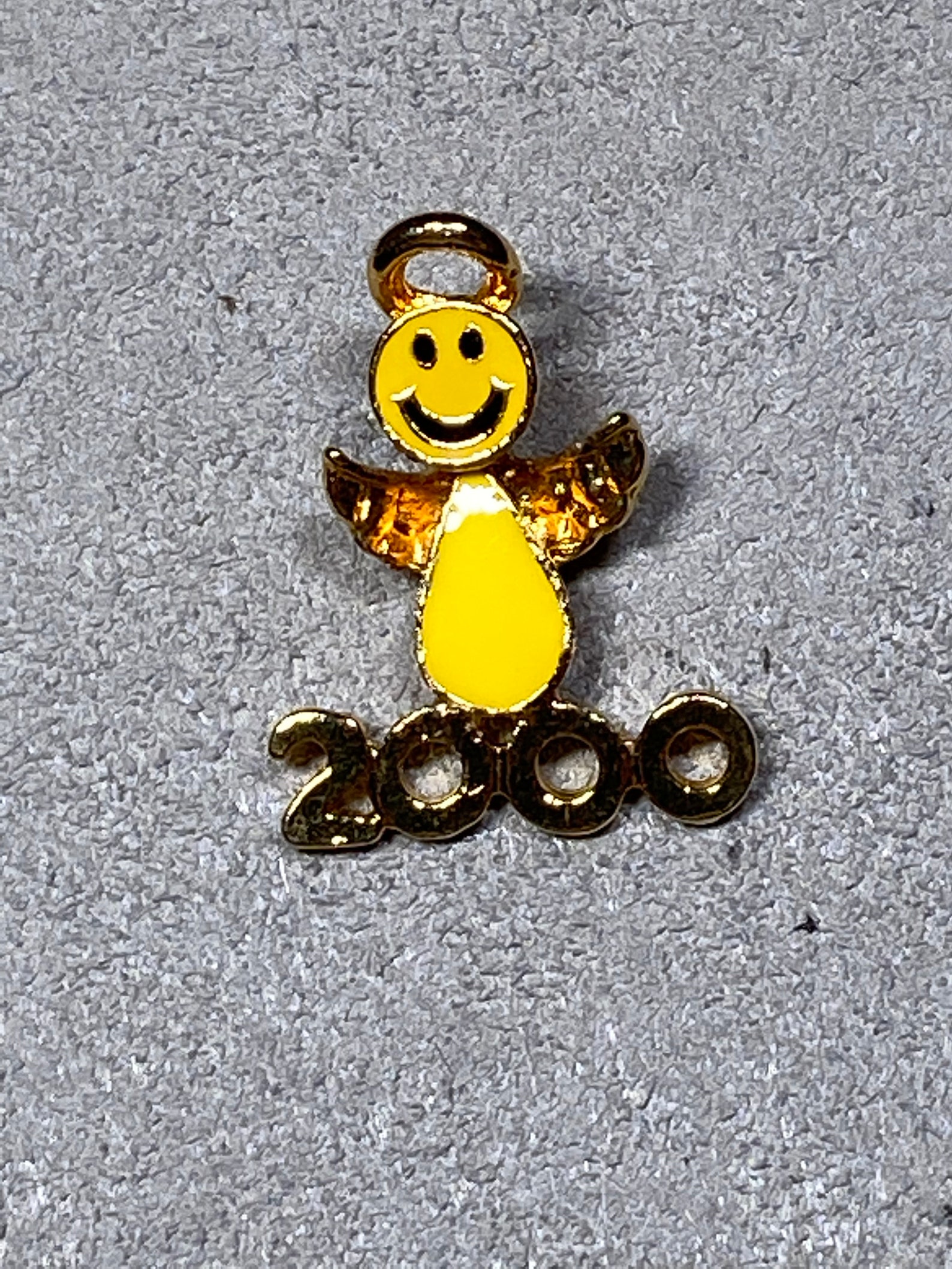 2000's Yellow Smiley Face Angel Lapel Pin - Etsy