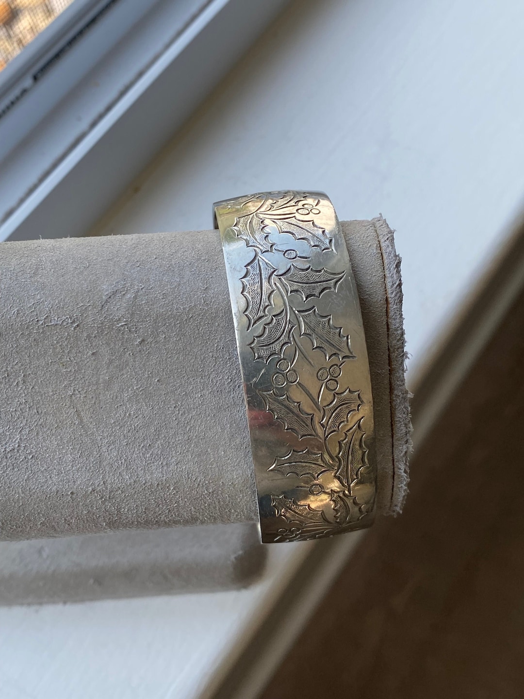 Kirk Stieff Pewter Winter Holly Cuff Bracelet - Etsy
