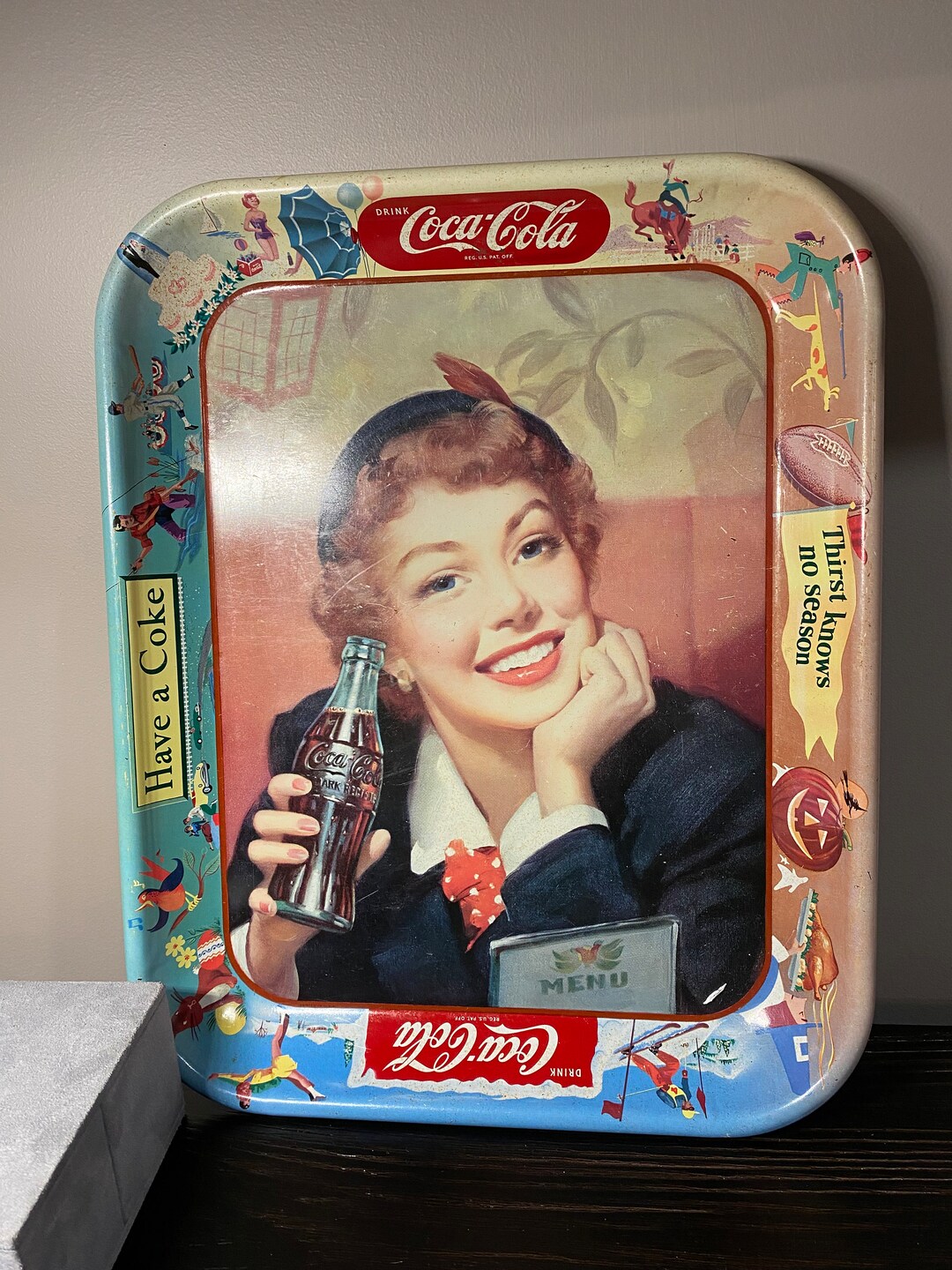 Vintage Coca-cola Advertising Tray - Etsy