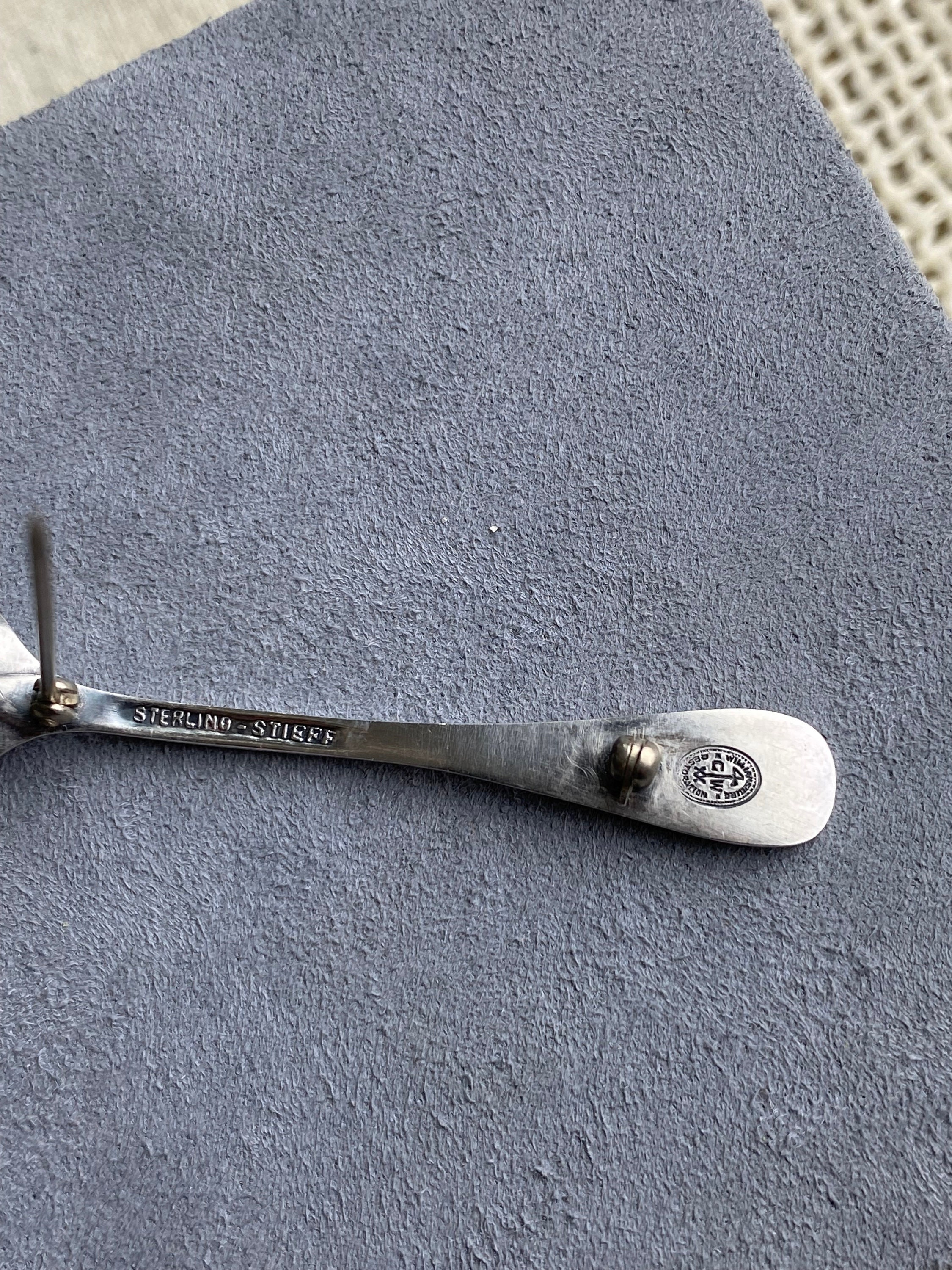 Vintage Signed Sterling Silver Stieff Miniature Spoon Brooch ...