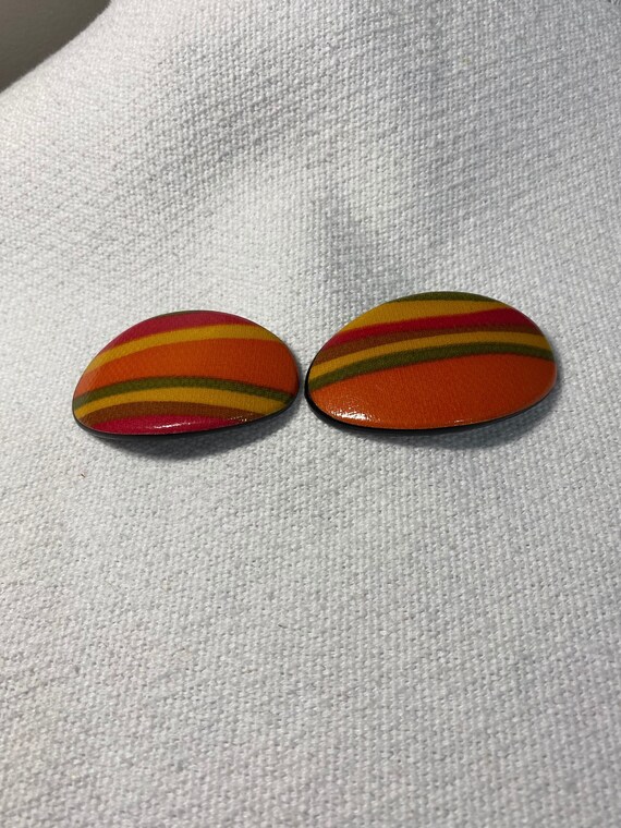 Pair of Vintage Plastic Shoe Clips Made in France - Gem