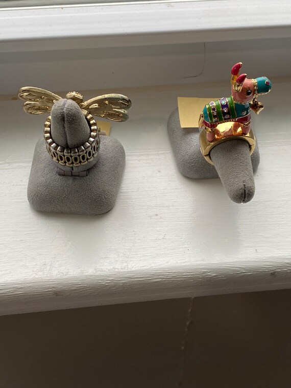 Choice of 2 Vintage Stretch Adjustable Costume Statem… - Gem