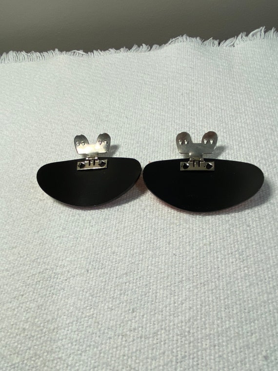 Pair of Vintage Plastic Shoe Clips Made in France - Gem