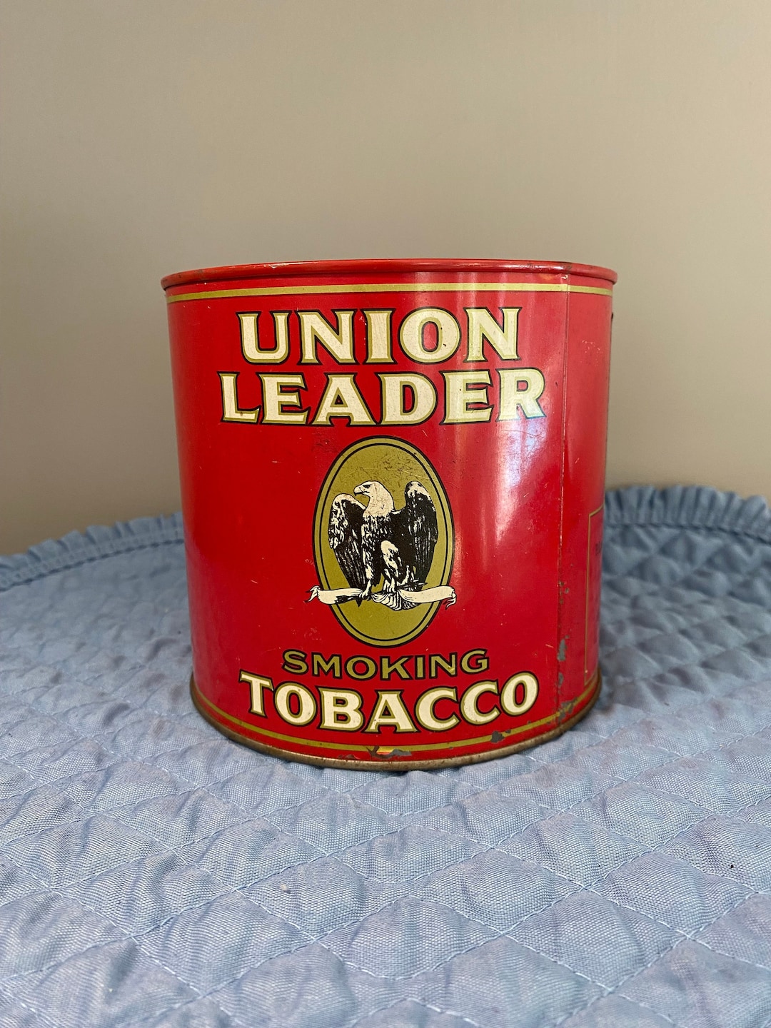Vintage Union Leader Smoking Tobacco Tin - Etsy