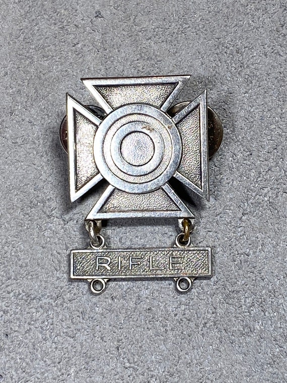 Military Sterling Silver marksman Badge With | Etsy