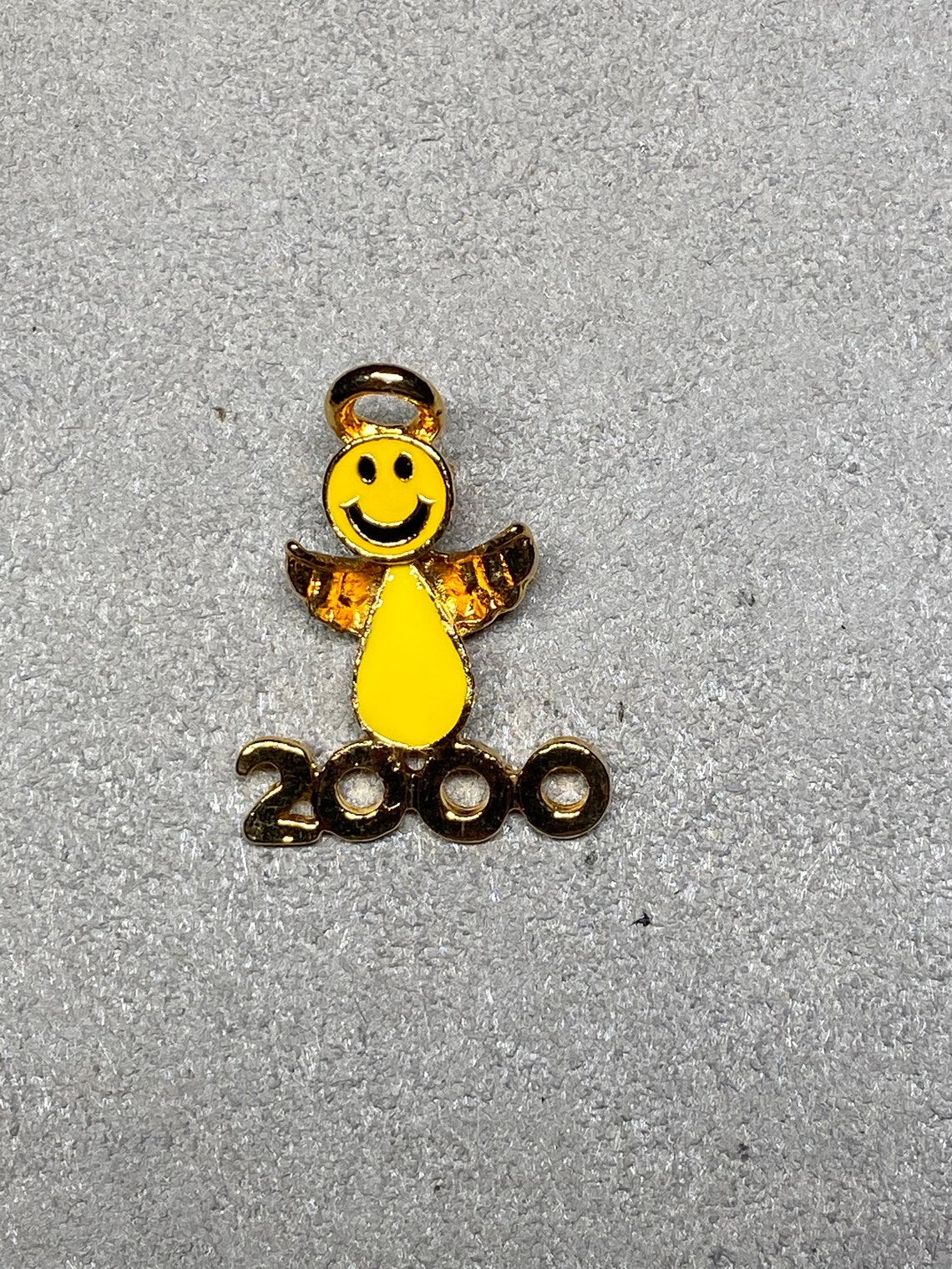 2000's Yellow Smiley Face Angel Lapel Pin - Etsy