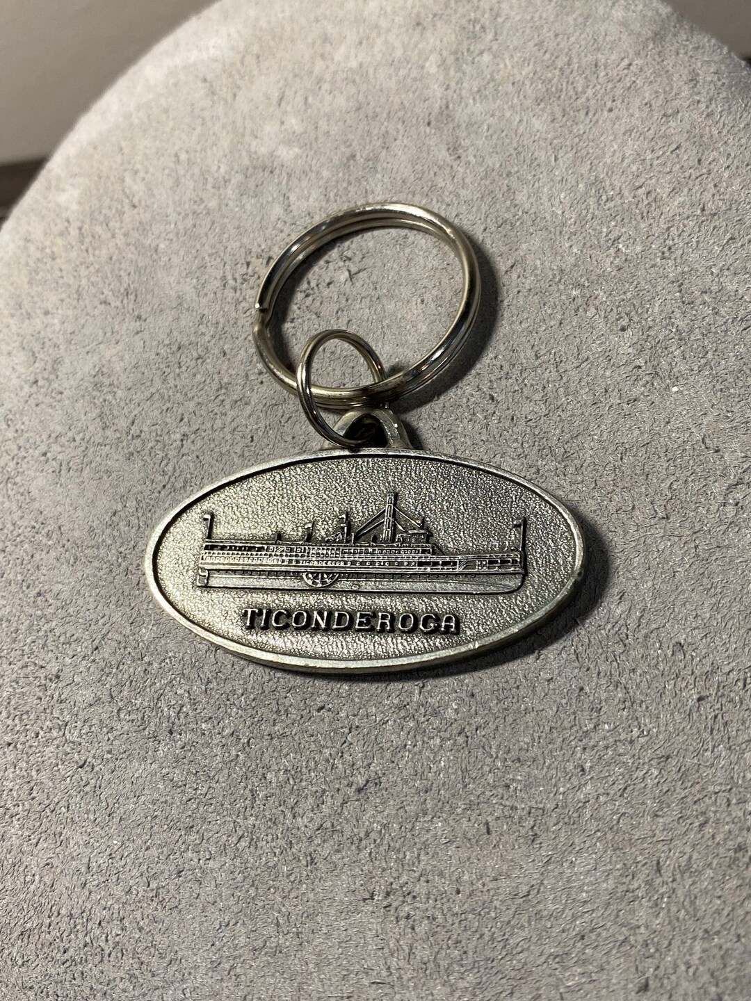 Vintage Danforth Pewter Key Chain of the Side Paddlewheel Passenger ...