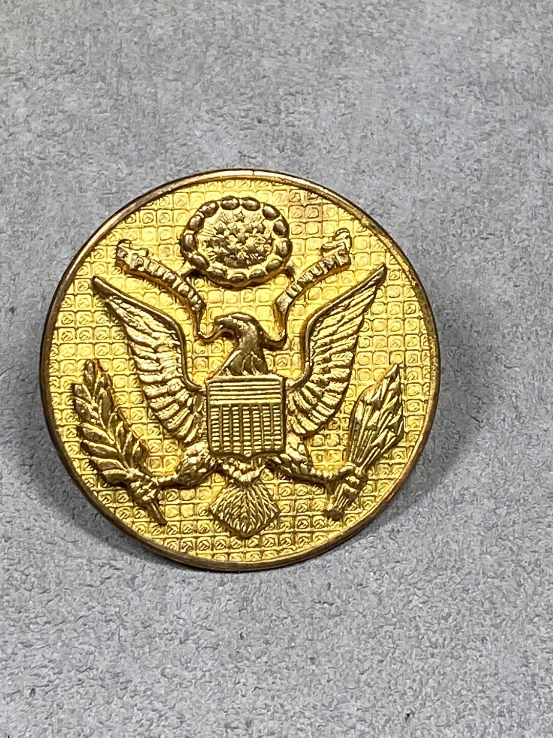 Goldtone Eagle Screwback Button - Etsy