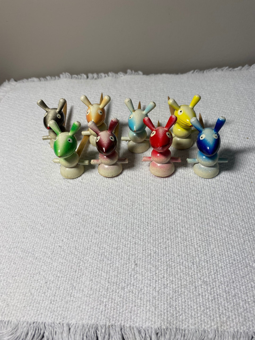 8 Wooden Mouse Cheese Picks - Etsy