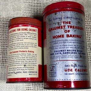 2 Antique Calumet Baking Powder Tins With Recipe Book Offer - Etsy