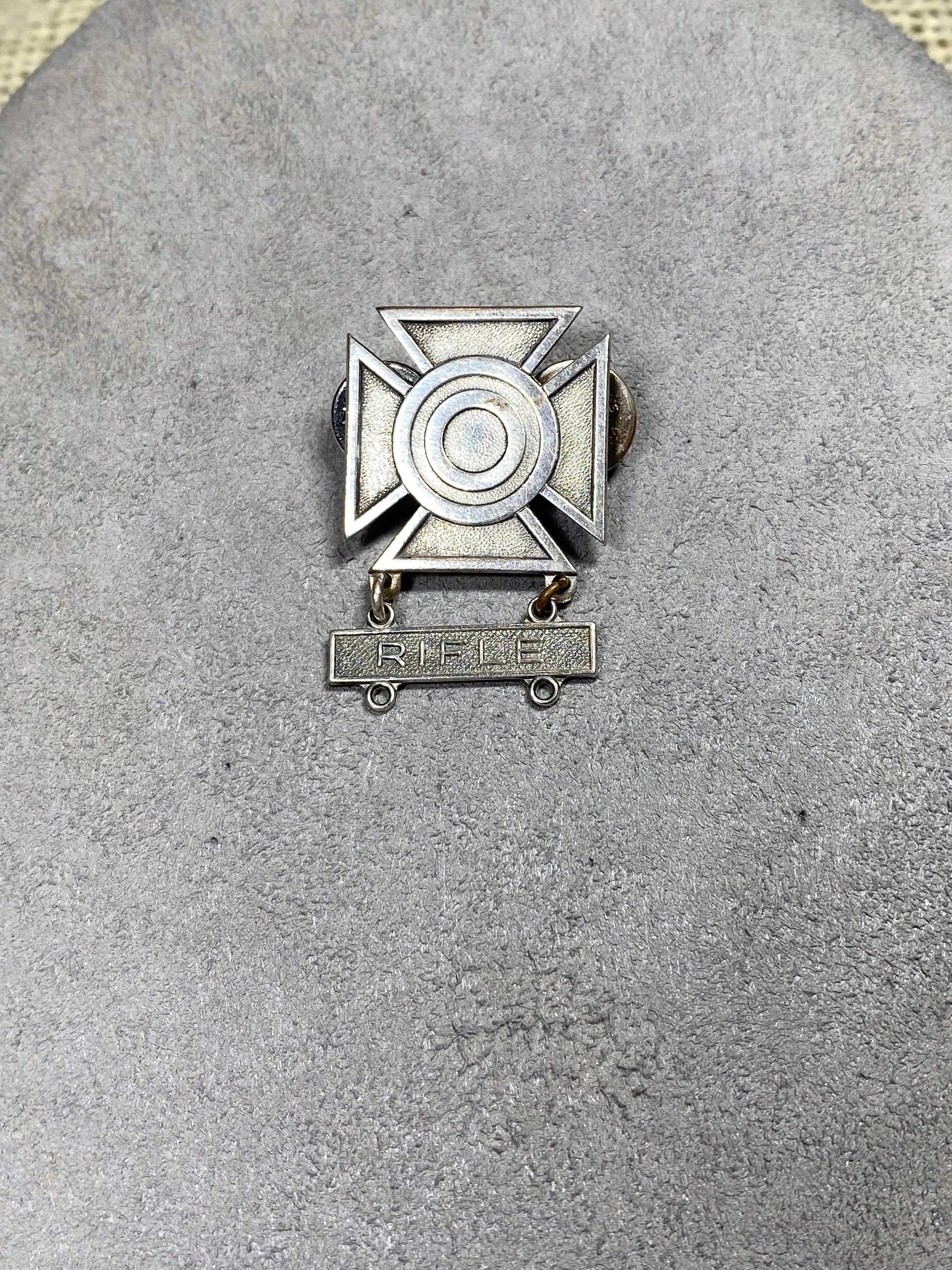 Military Sterling Silver marksman Badge With rifle Bar - Etsy