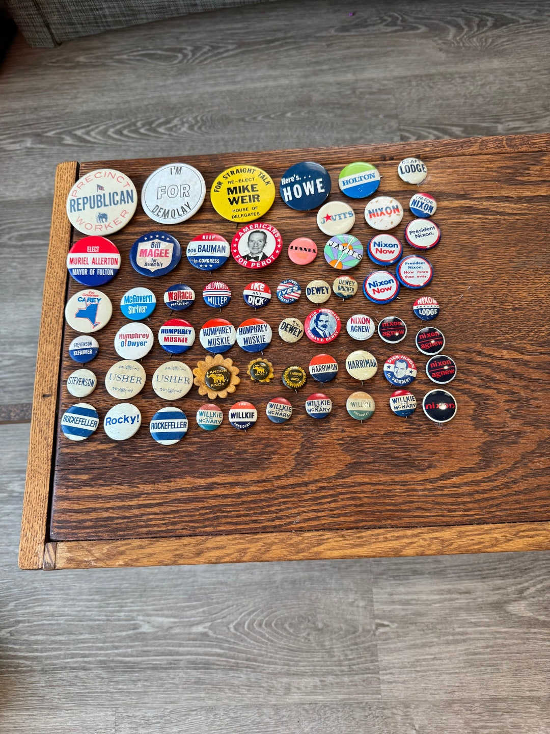 Vintage 58 Political Buttons (some Are Antique) - Etsy