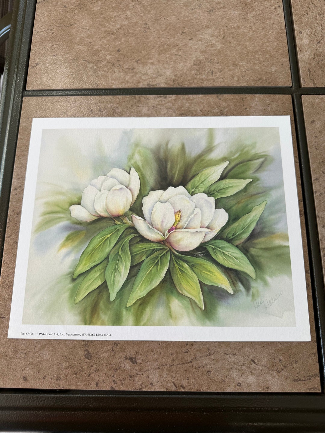 Signed by Sue Scheewe Magnolia Flower Lithograph Print - Etsy
