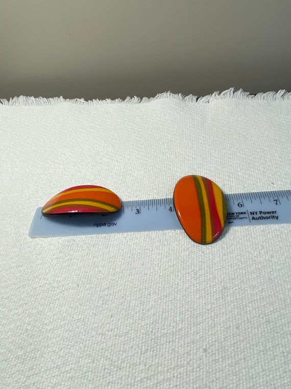 Pair of Vintage Plastic Shoe Clips Made in France - Gem