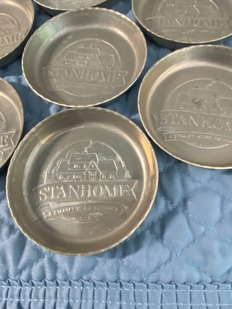 Vintage Set of 7 Stanhome Aluminum Drink Coasters A Stanley - Etsy