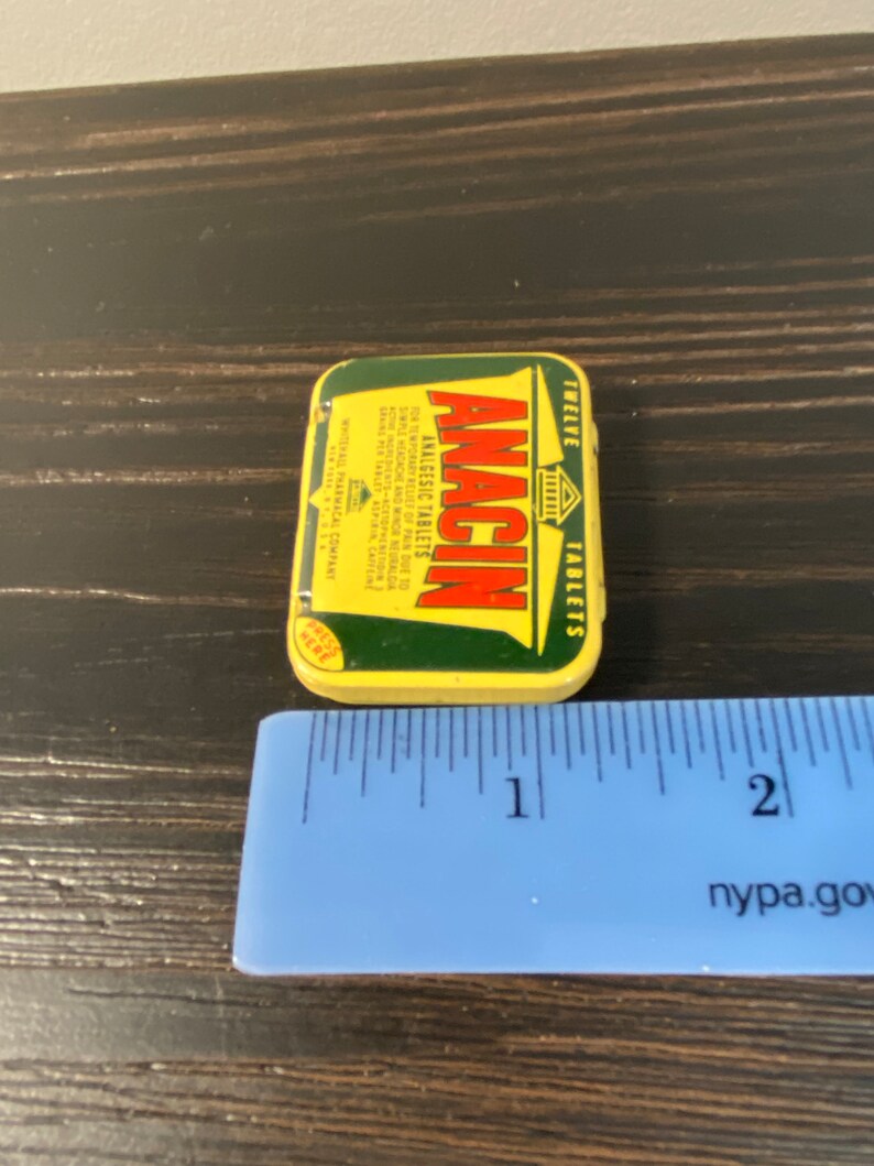 Vintage Anacin Twelve Tablet Pill Tin - Etsy