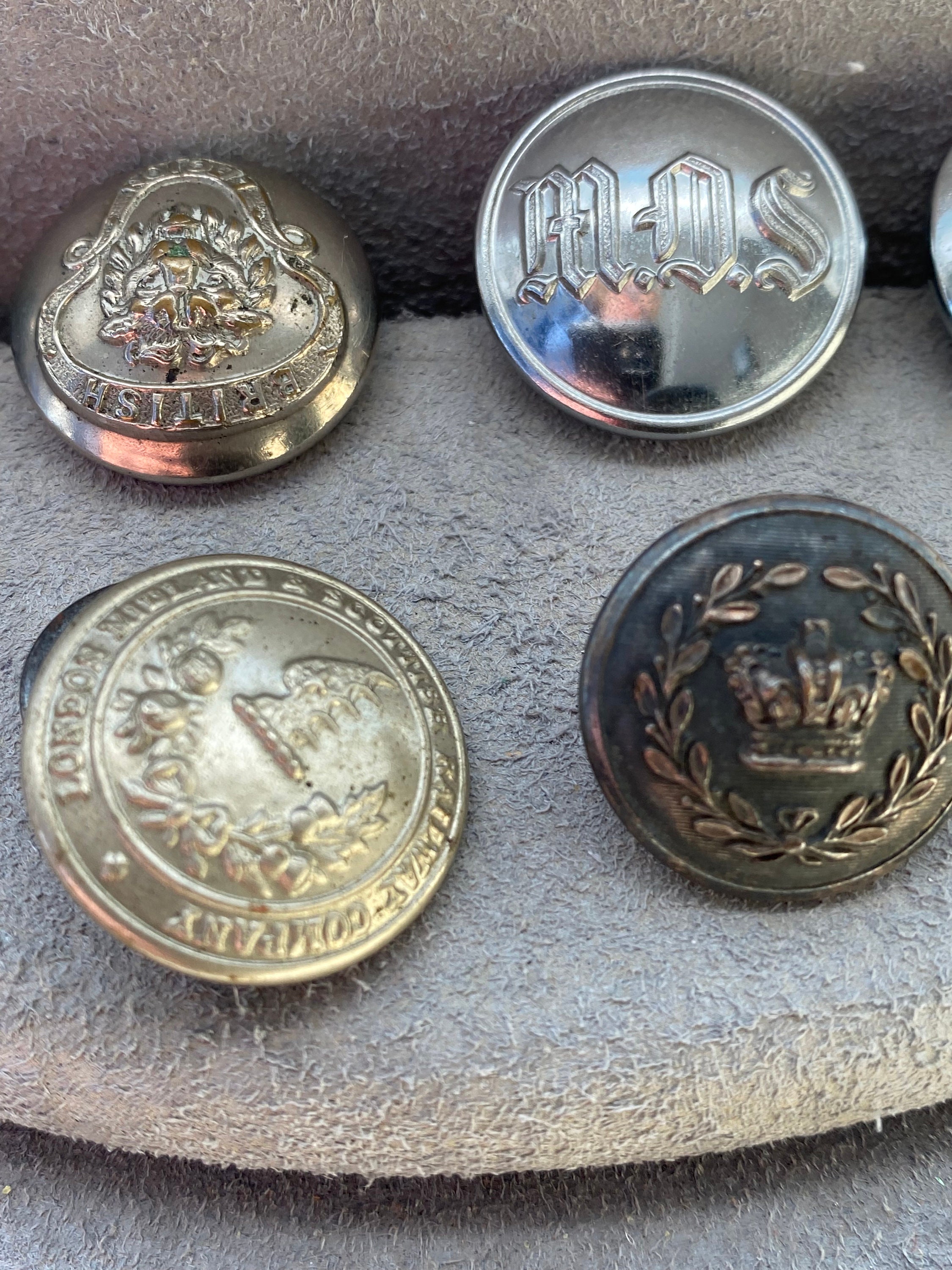 6 Antique Uniform Buttons - Etsy