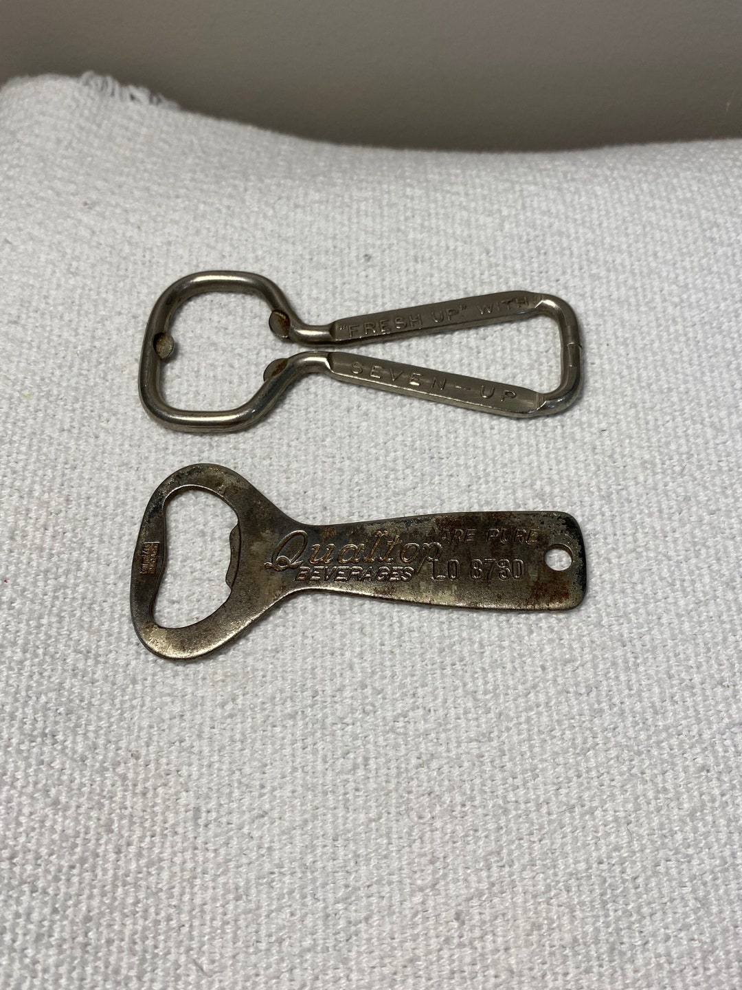 Vintage "seven Up" and "qualtop Beverages" Bottle Openers - Etsy