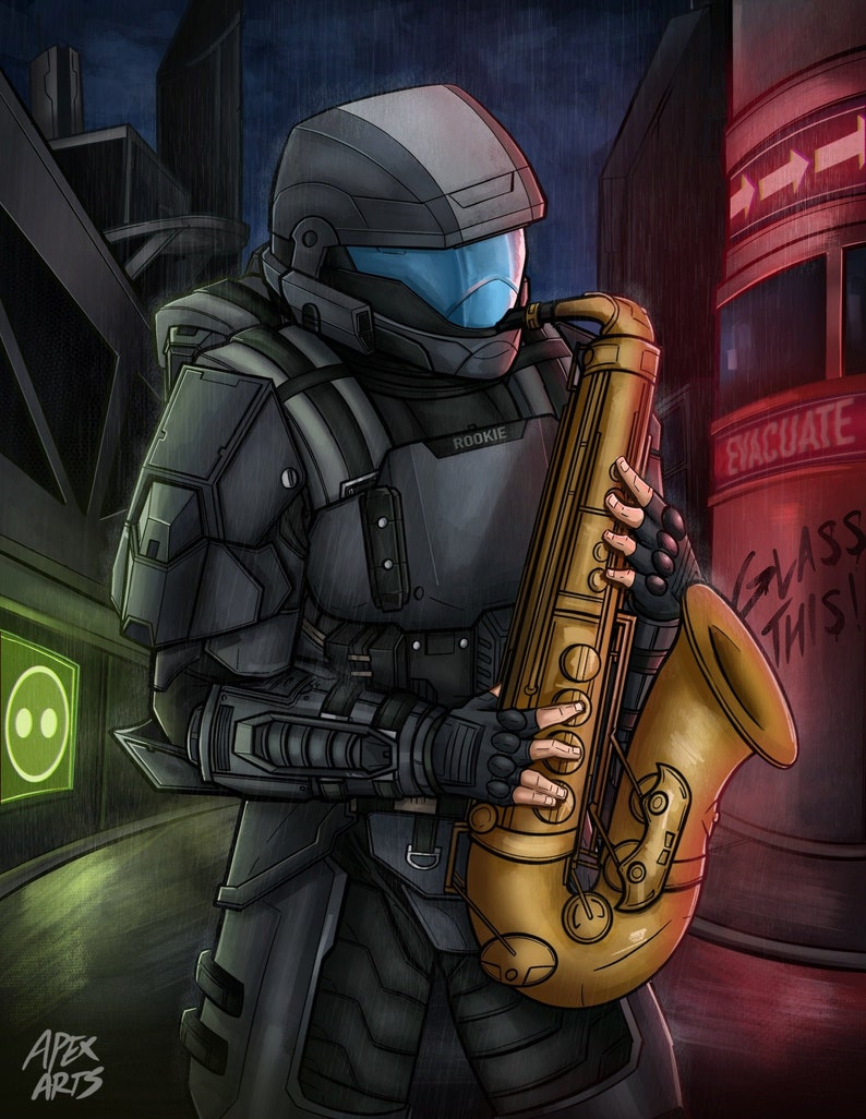 Halo 3: ODST Saxophone Print | Etsy