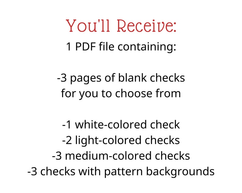 Printable Blank Abundance Checks for Your Vision Board, Law of ...