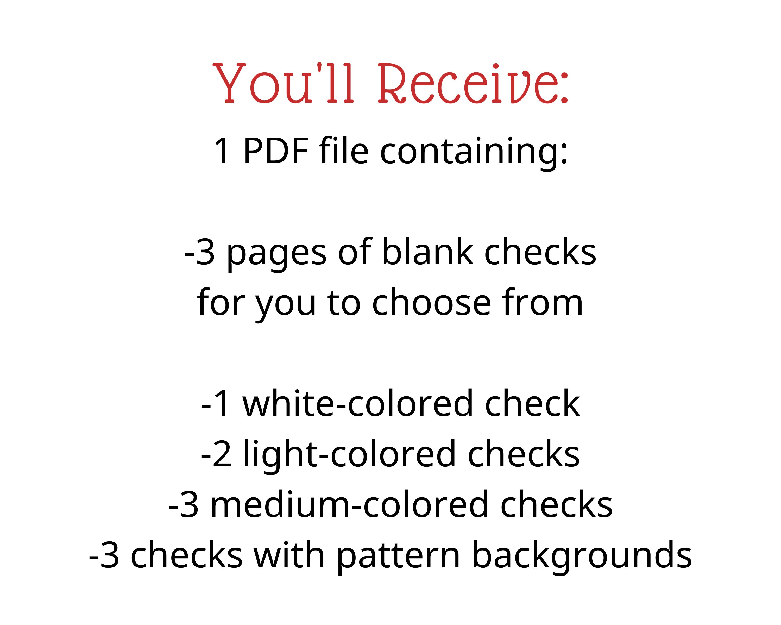 Printable Blank Abundance Checks for Your Vision Board, Law of ...