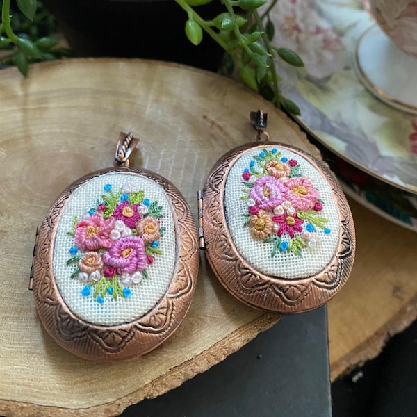 Embroidery Pendant - Etsy