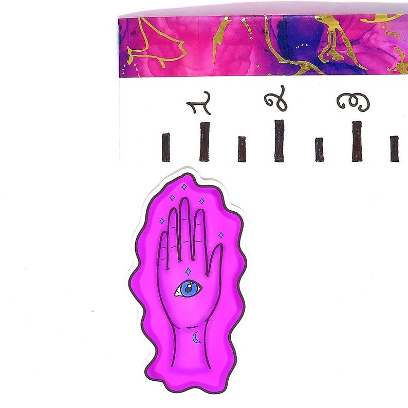 Psychedelic Third Eye Hand Sticker - Etsy
