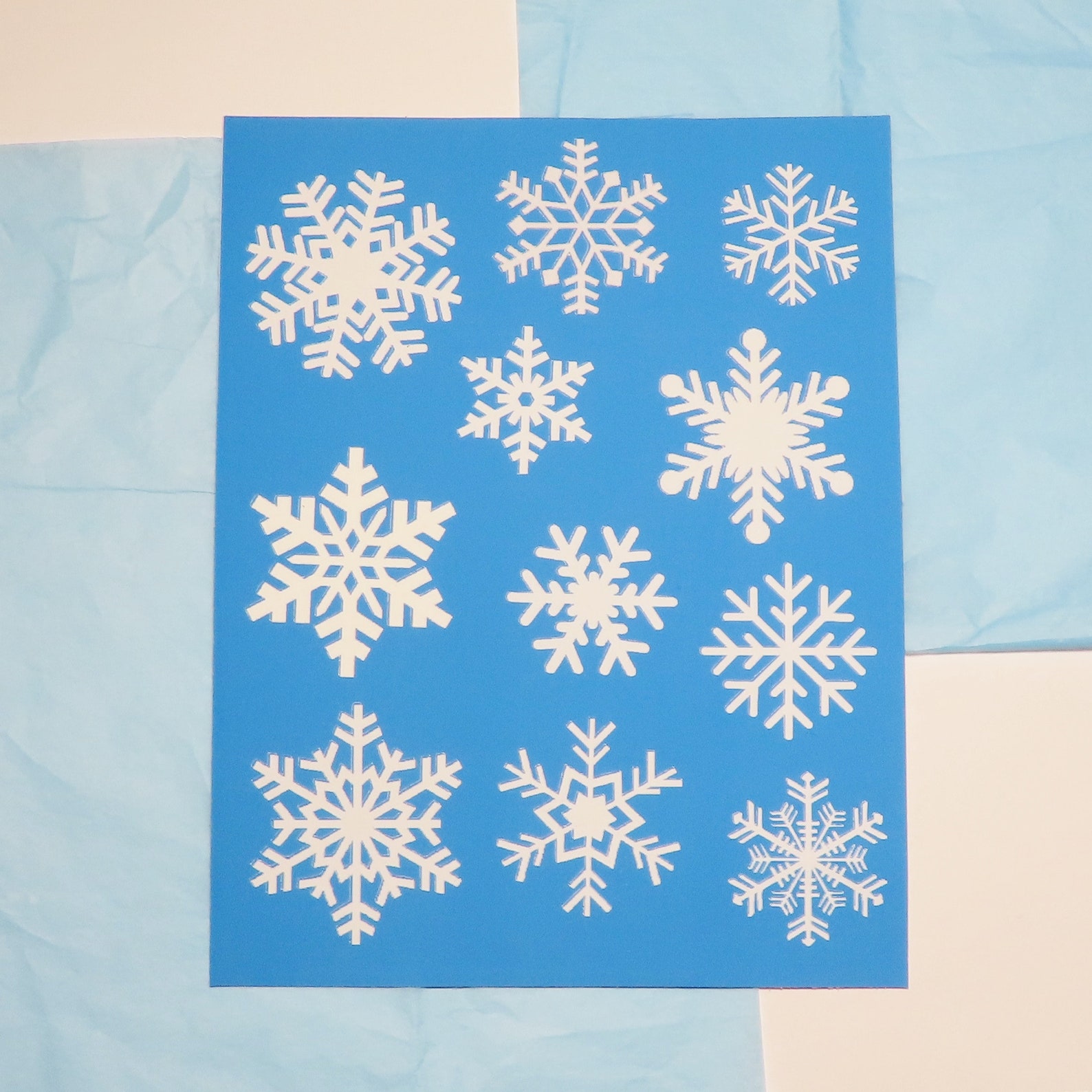 White Snowflake Decorating Sticker Sheet - Etsy