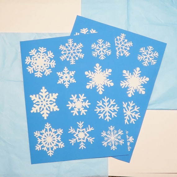 White Snowflake Decorating Sticker Sheet | Etsy