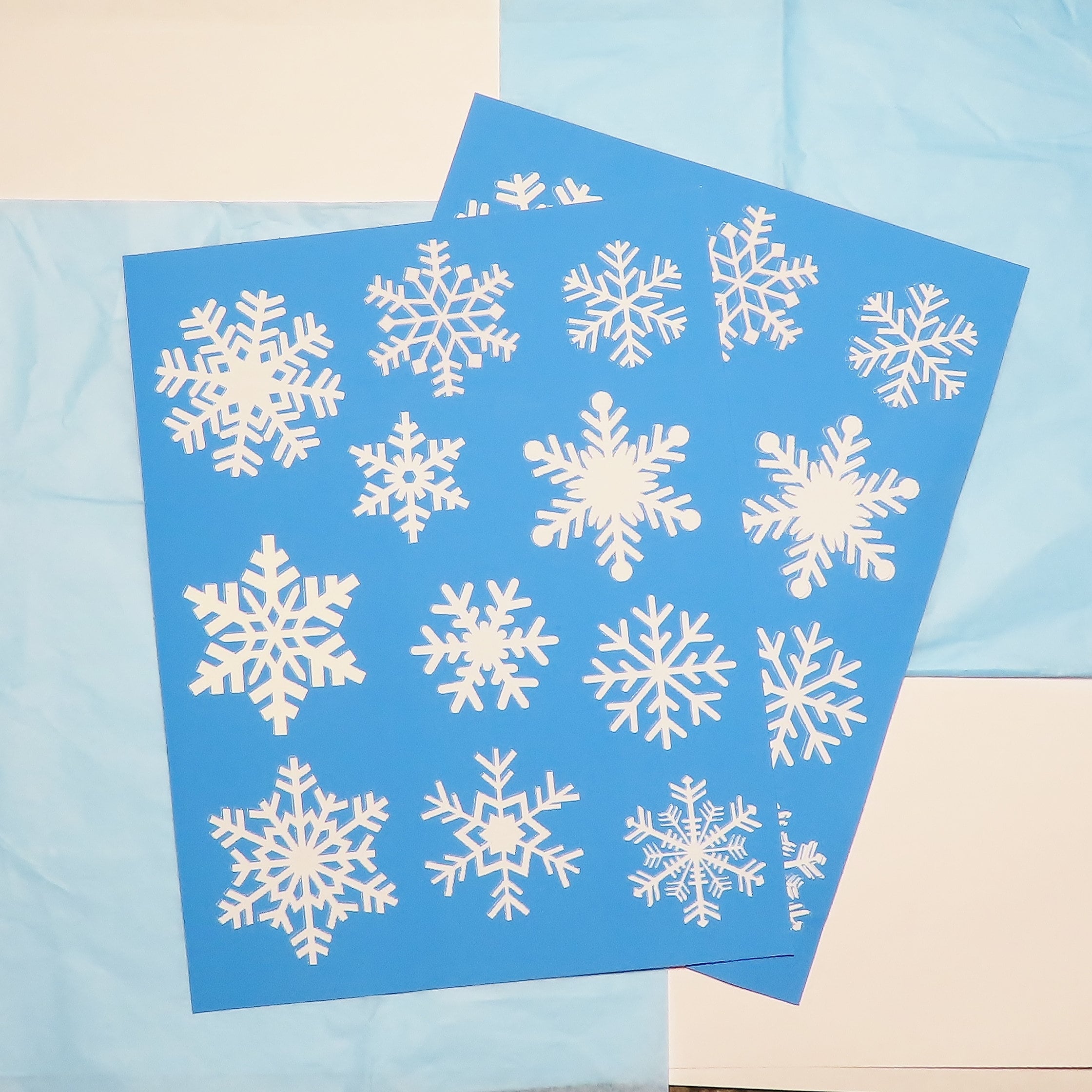 White Snowflake Decorating Sticker Sheet - Etsy