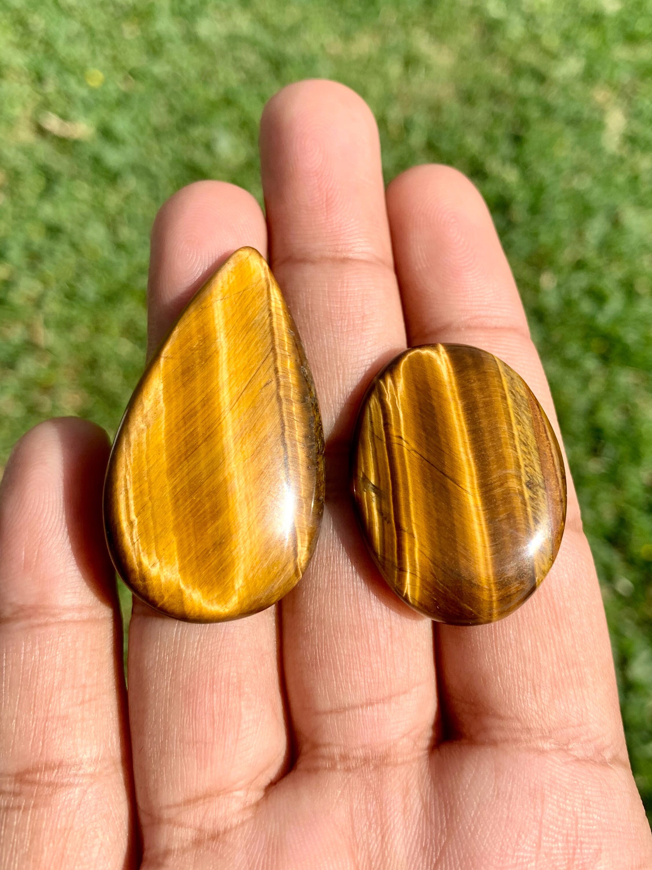 Natural Yellow Tiger Eye 2 Pieces Tiger Eye Loose Gemstone | Etsy