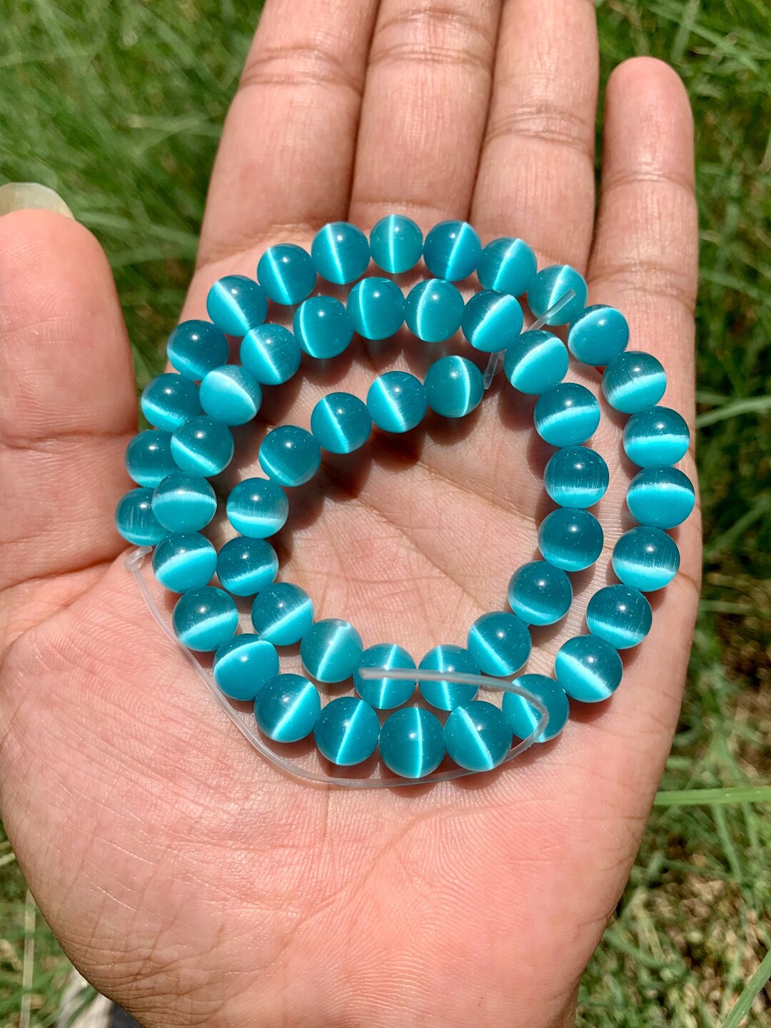 Cats Eye Beads Round, Gemstone Beads, Chakra Beads, Monalisa Beads ...