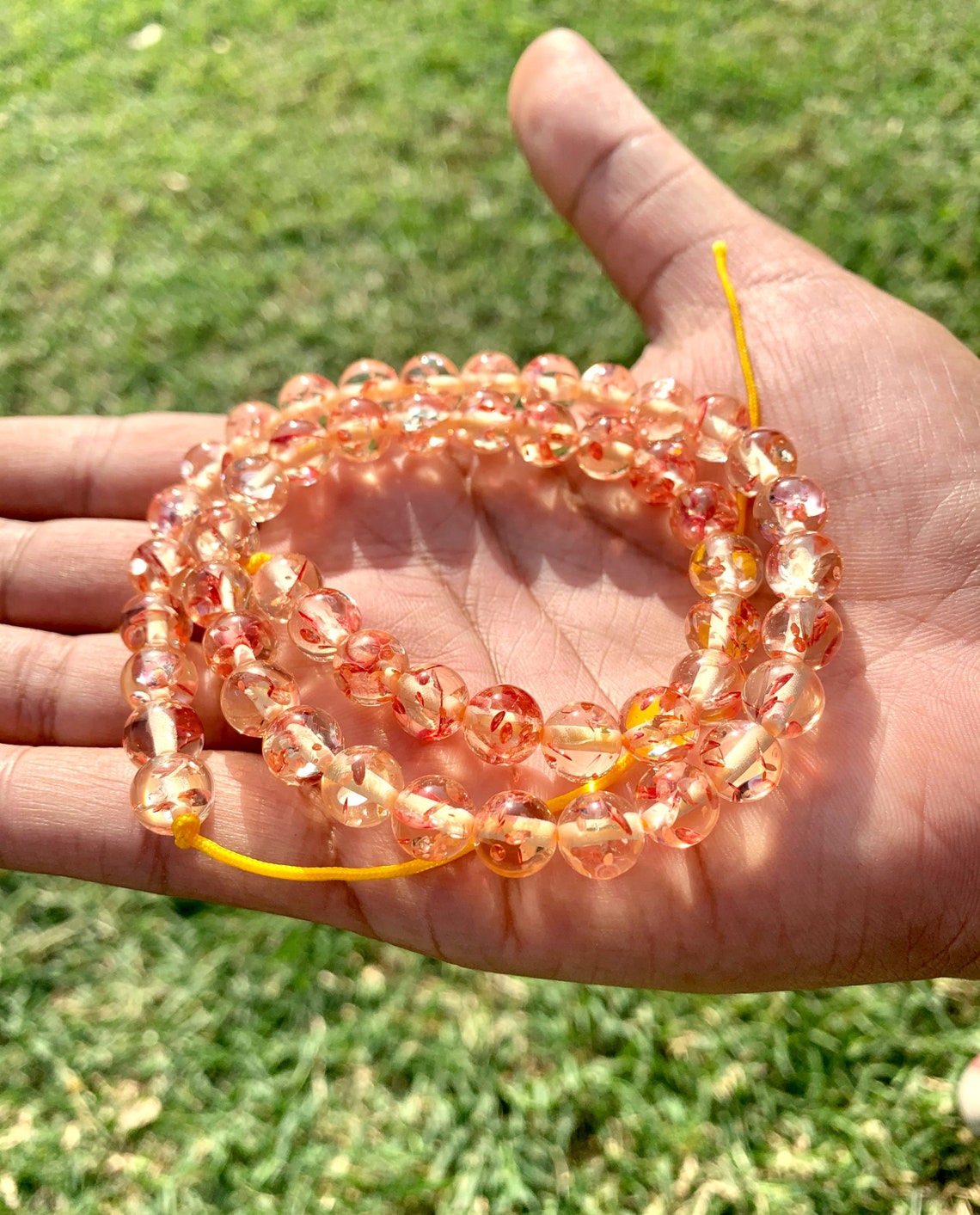 Citrine Beads Smooth Round Natural Crystal Citrine Gemstones | Etsy