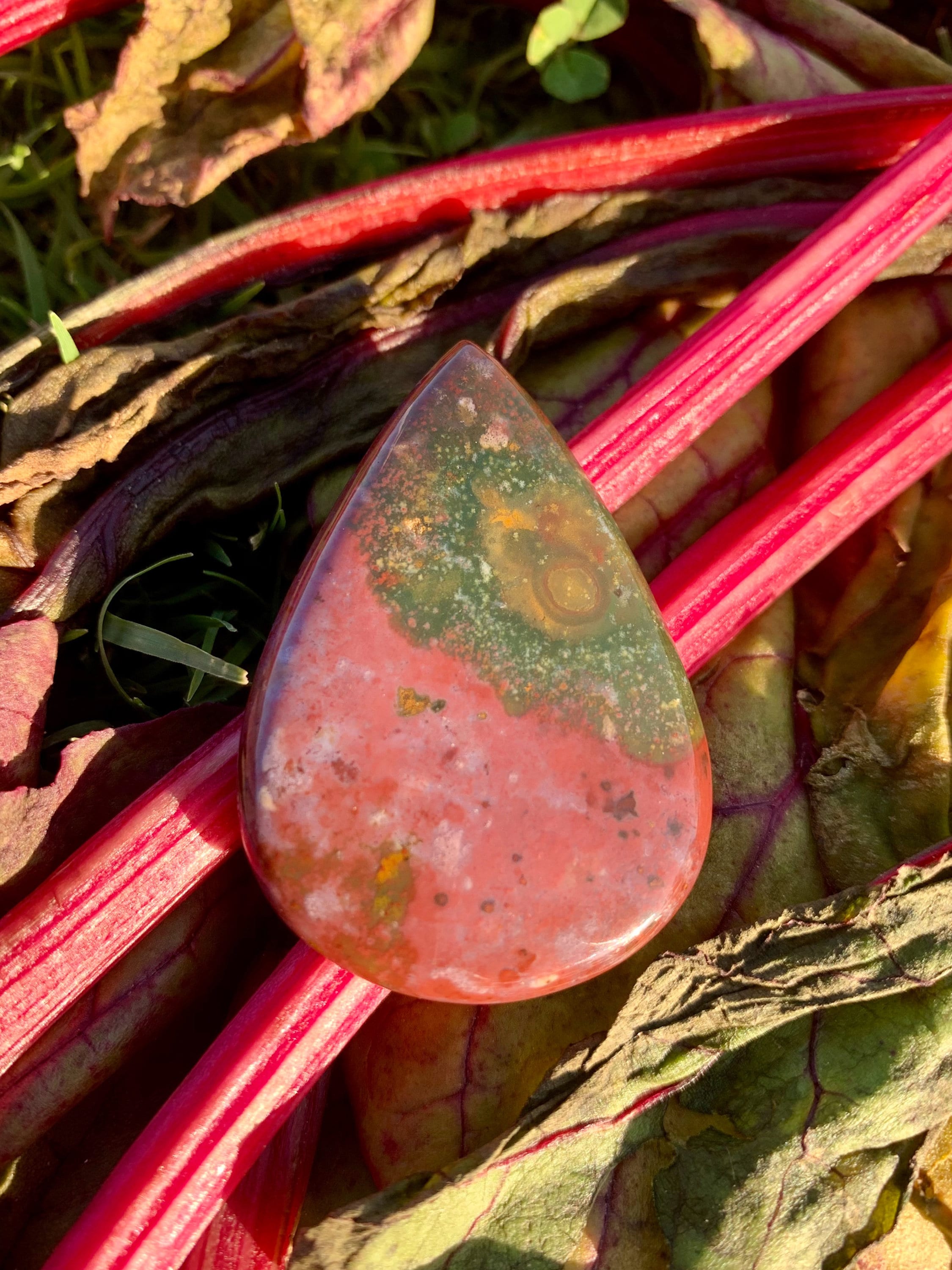 Natürliche Blutstein Cabochon Blut Stein Edelstein Birne | Etsy