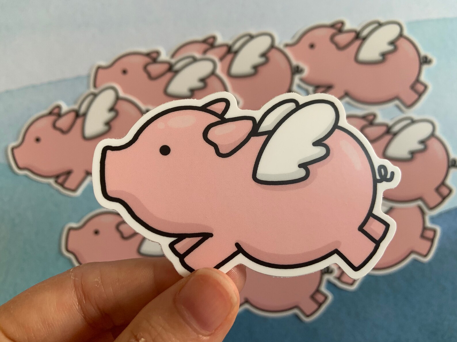 Cute Flying Pig Decal Sticker Die Cut Kawaii Sticker | Etsy