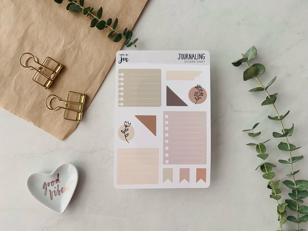 Reminders and Notes | Journaling Note Sticker Sheet, Planner Stickers ...