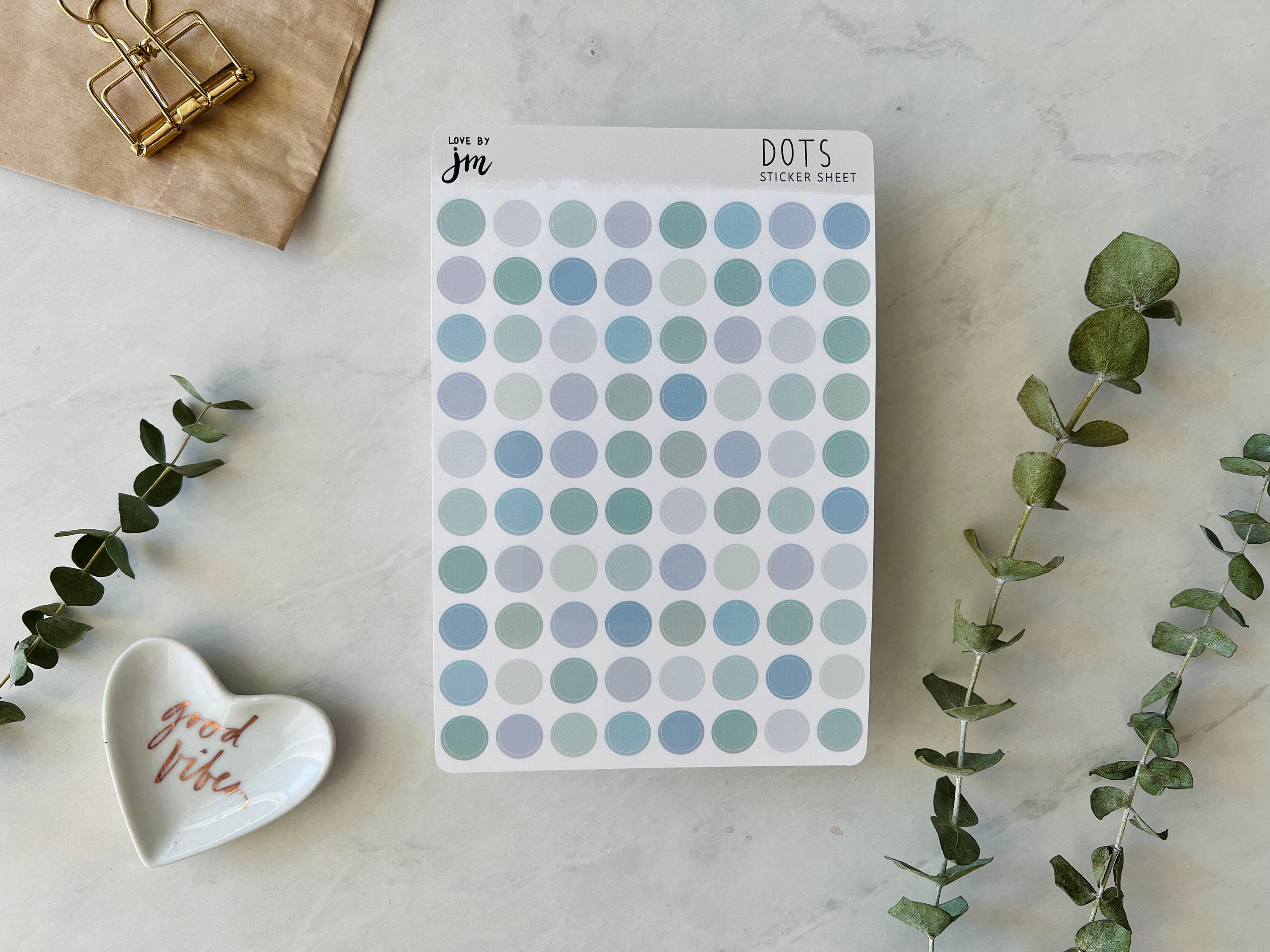 Colorful Dot Planner Sticker Sheet | Circle Planner Stickers, Bullet ...