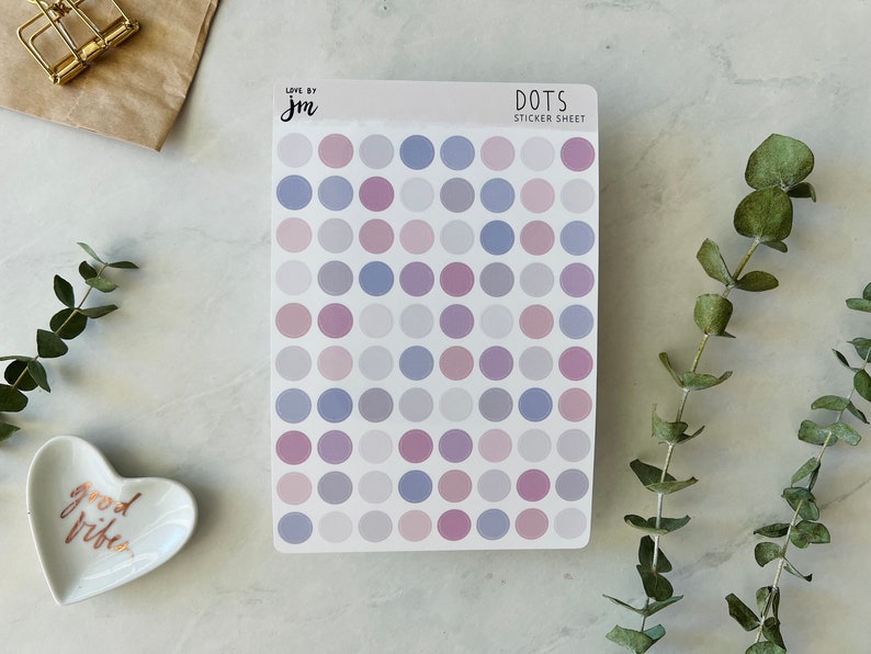 Colorful Dot Planner Sticker Sheet | Circle Planner Stickers, Bullet ...