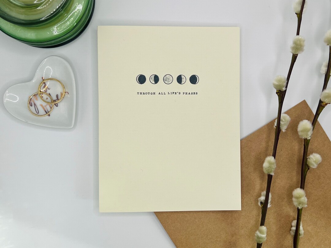 Through All Life's Phases Card | Moon Phases Greeting Card ...